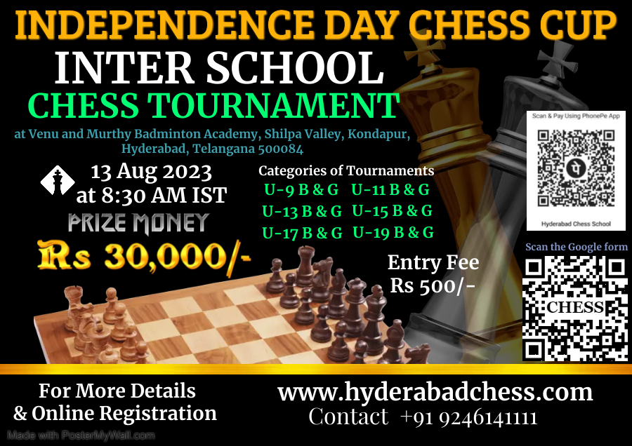 INDEPENDENCEDAY CHESS CUP - Inter School Chess Tournament on 13th Aug ...